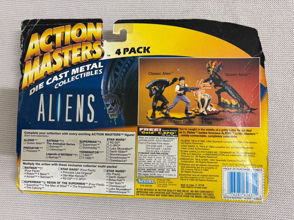 Action Masters Aliens 4er Pack Die Cast Collectibles! 1994 (Neu und ...