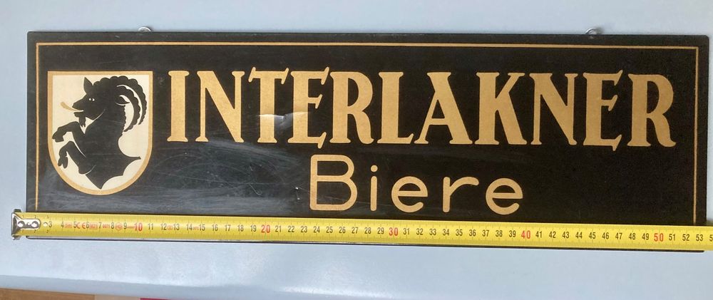Interlaken Bierwerbung ev. Ruggenbräu mit Steinbock (Defekt) in ...