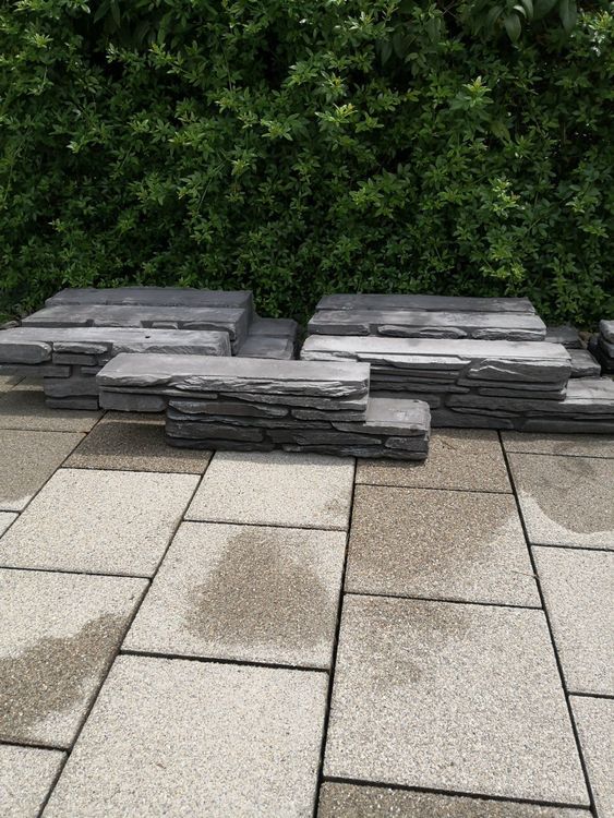 Gartenmauer Madoc, 7 Steine anthrazit (Neu (gemäss Beschreibung)) in ...