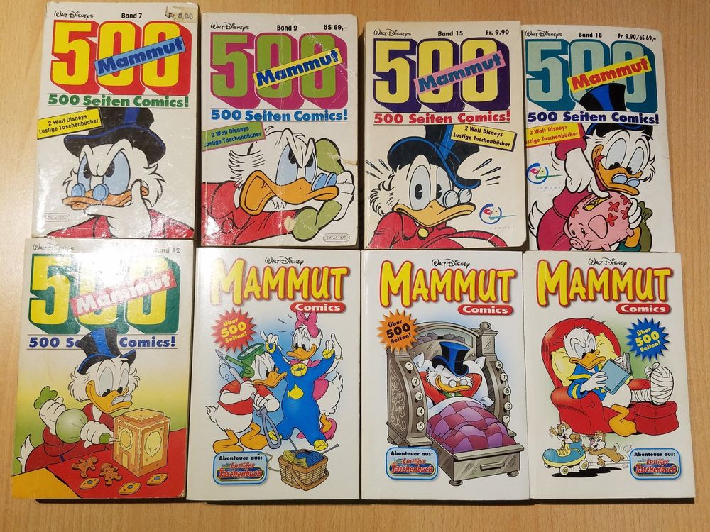 Walt Disney Mammut Comics 500 - Lot 8 Stück (Gebraucht) in Brittnau für ...