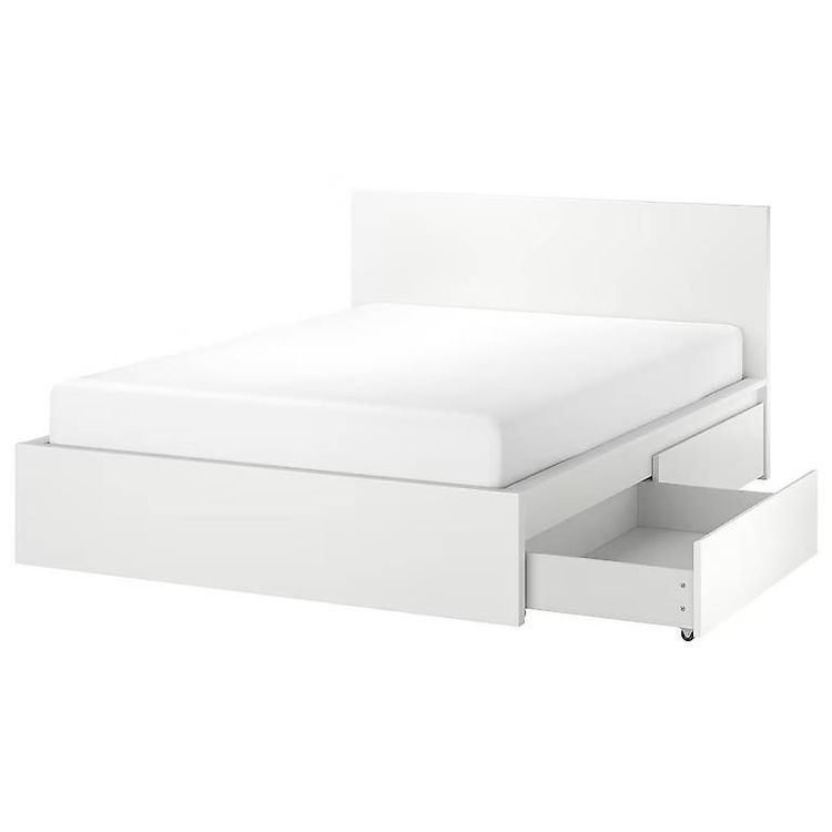 Bett MALM Ikea, demontiert, komplett und fast neuwertig (Gebraucht) in ...