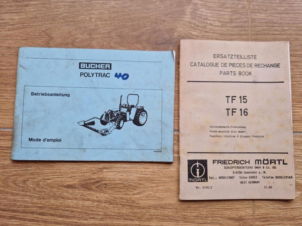 Original Betriebsanleitung Bucher Polytrac 40 Traktor (Gebraucht) in ...