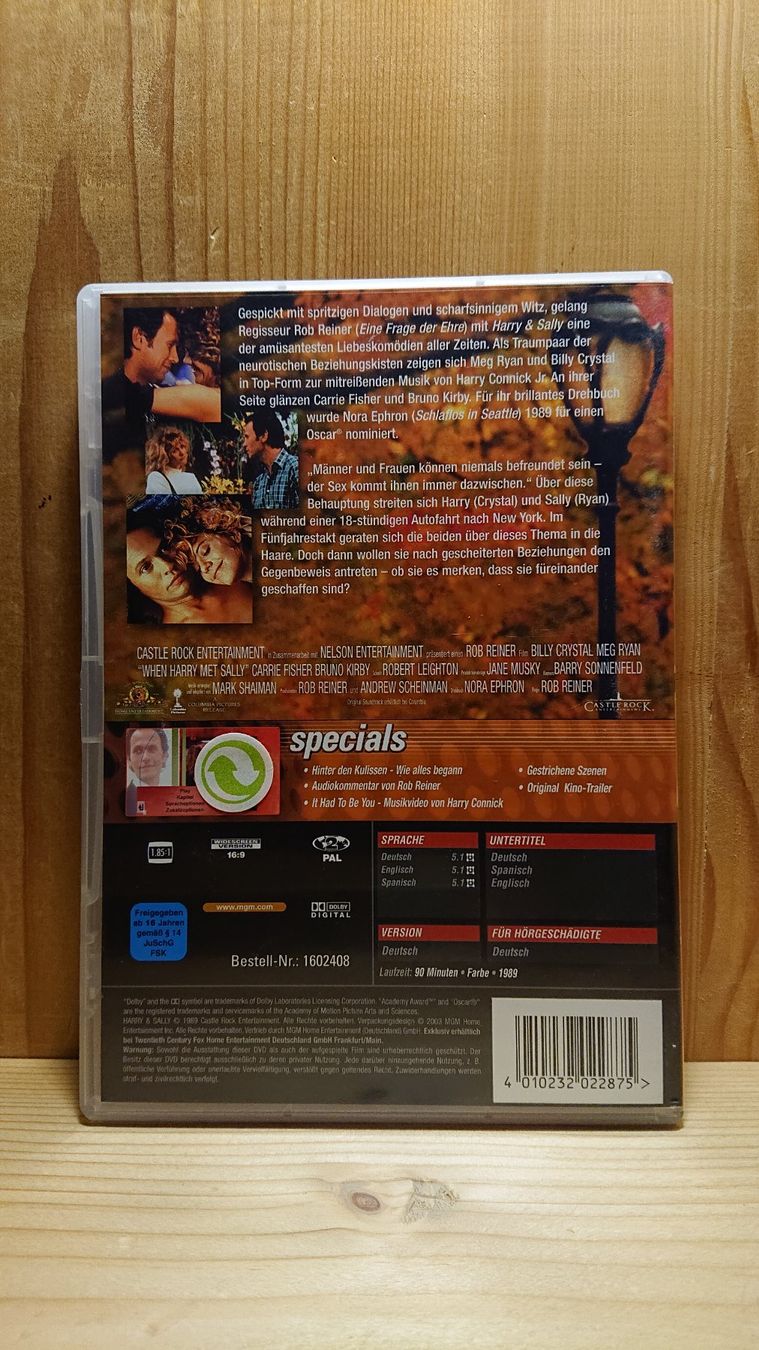 HARRY & SALLY DVD mit Billy Crystal und Meg Ryan (Gebraucht) in ...