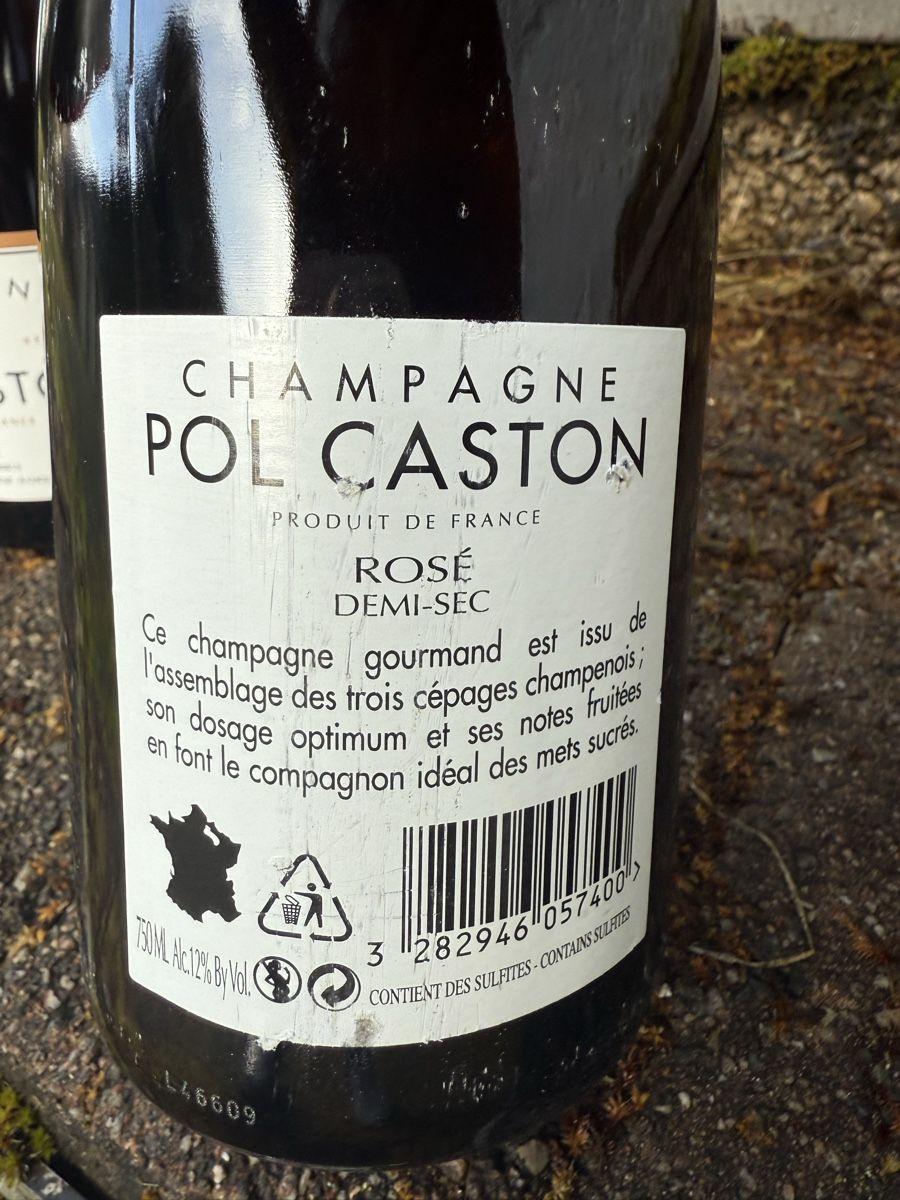 Champagne Pol Caston Rosé Demi-Sec - Bouteille scellée (D'occasion) à ...