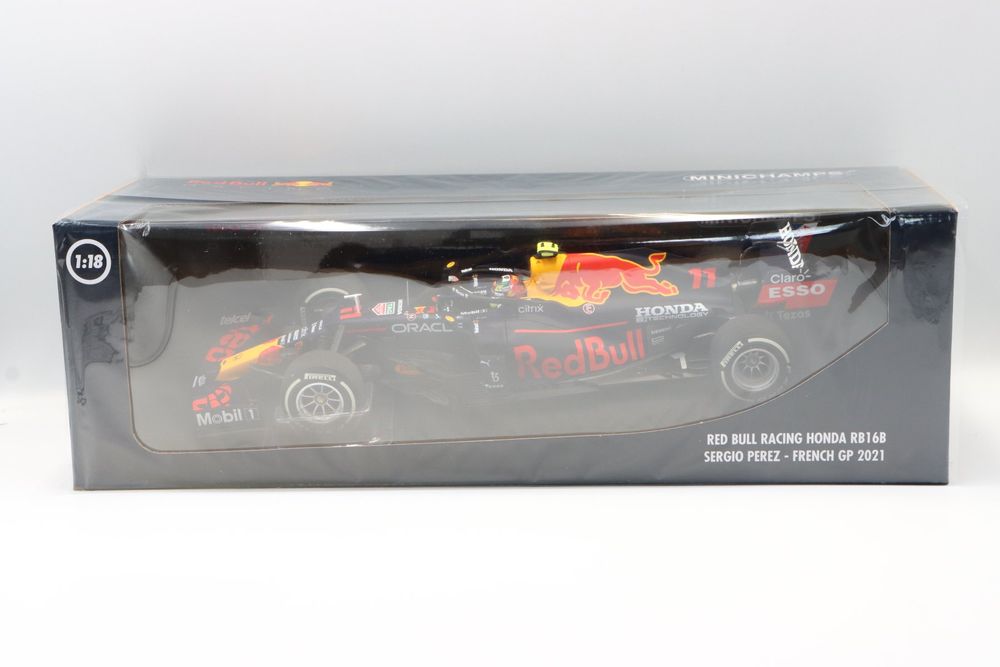 Red Bull Honda RB16B S.Perez French GP 2021 1:18 Minichamps (Neu und ...