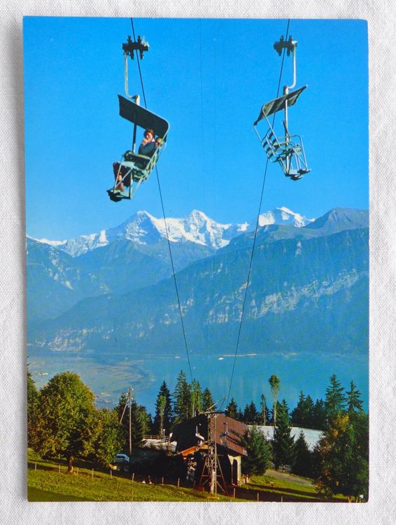 AK BEATENBERG BE, Sesselbahn Niederhorn belebt mit Station (Gebraucht ...