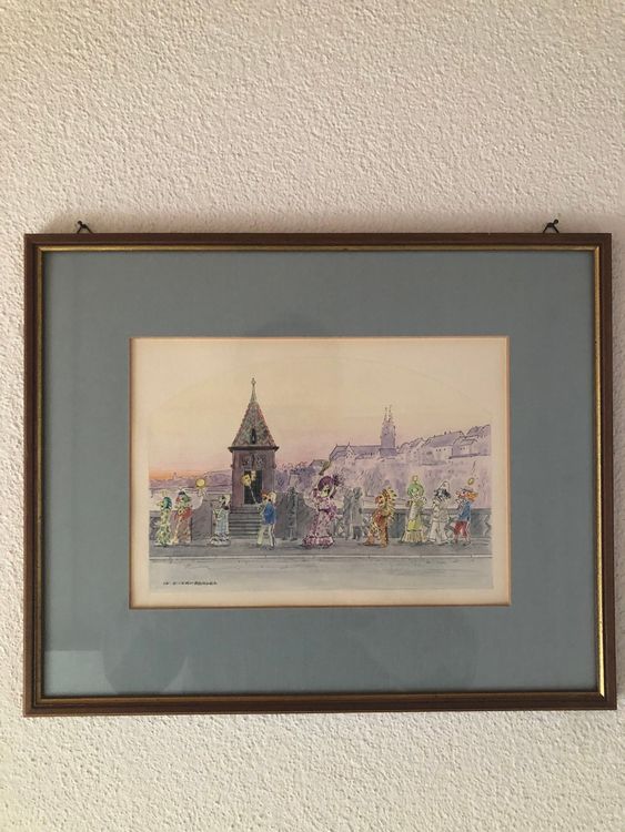 Fasnachtsbilder gerahmt, signiert | Kaufen auf Ricardo