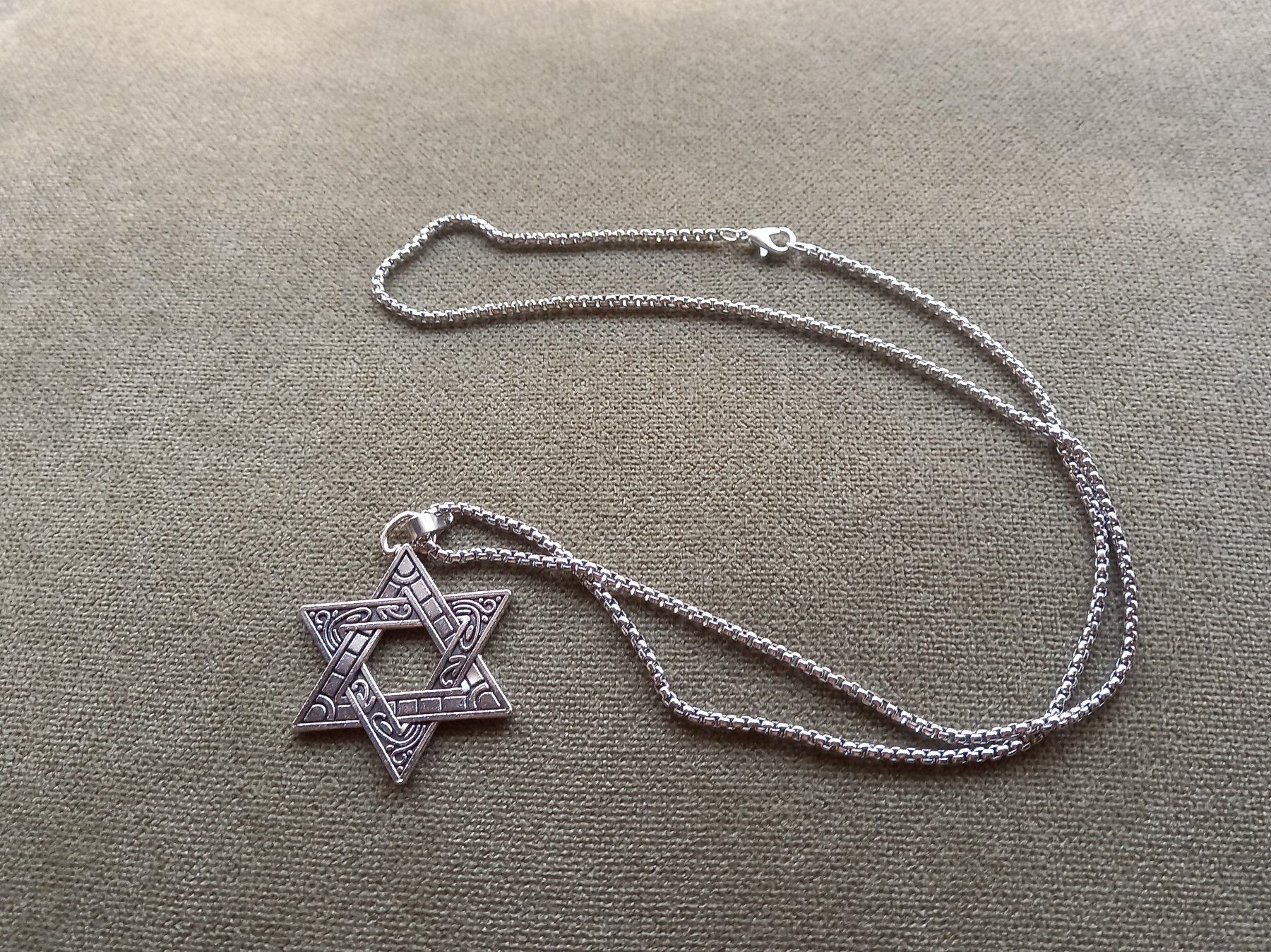 3x Davidstern Hexagramm Halskette - Collier étoile de David (Neu und ...