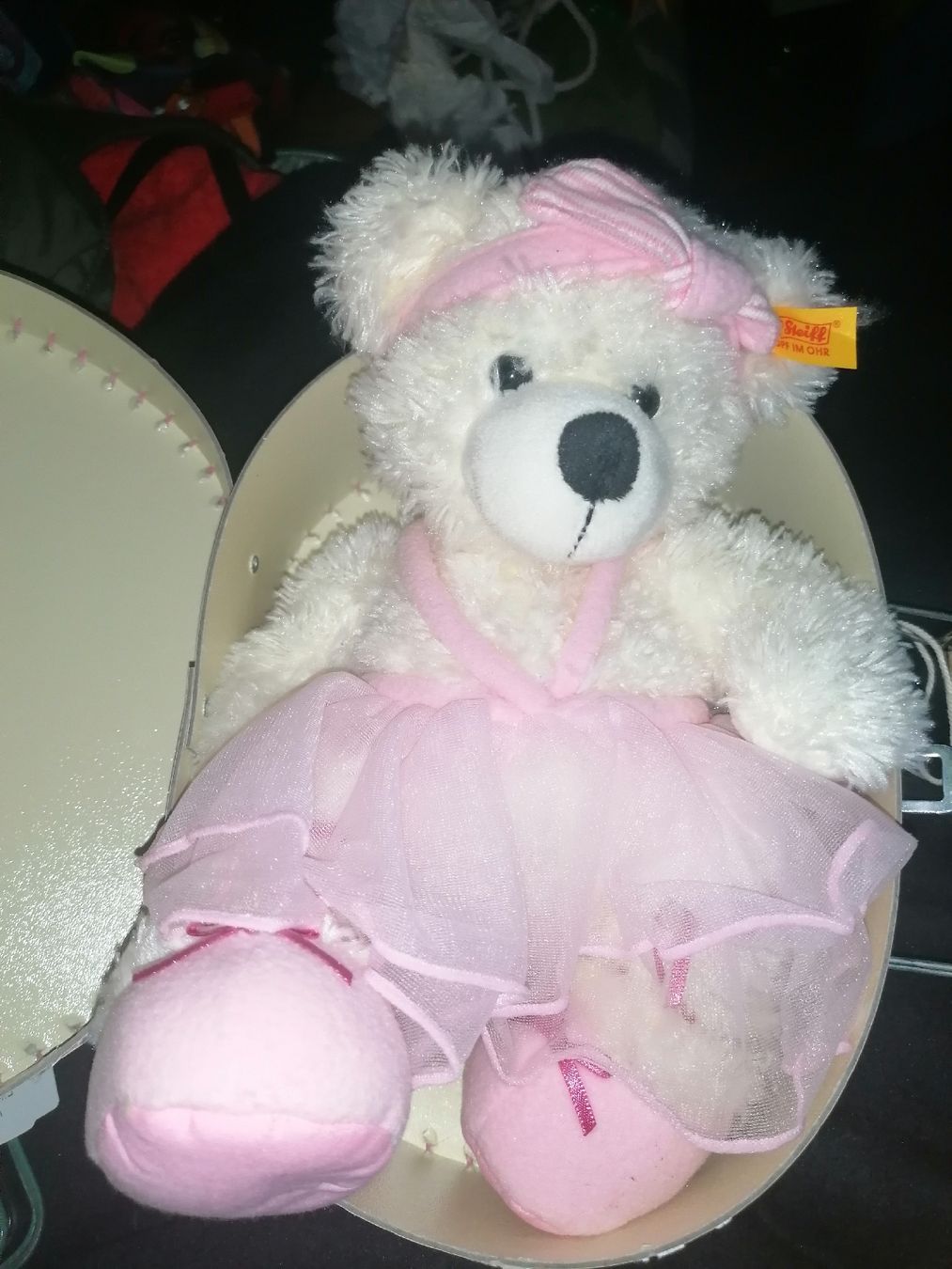 Steiff Teddy Lotte Ballerina, 28 cm, mit Koffer, Top! (Neu (gemäss ...