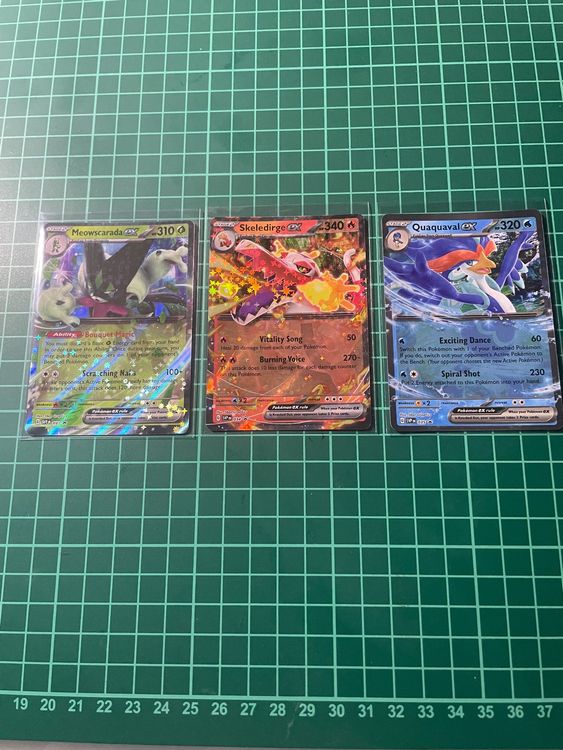 Pokemon Quaquaval,Meowscarada,Skeledirge Ex (Gebraucht) in Gattikon für ...
