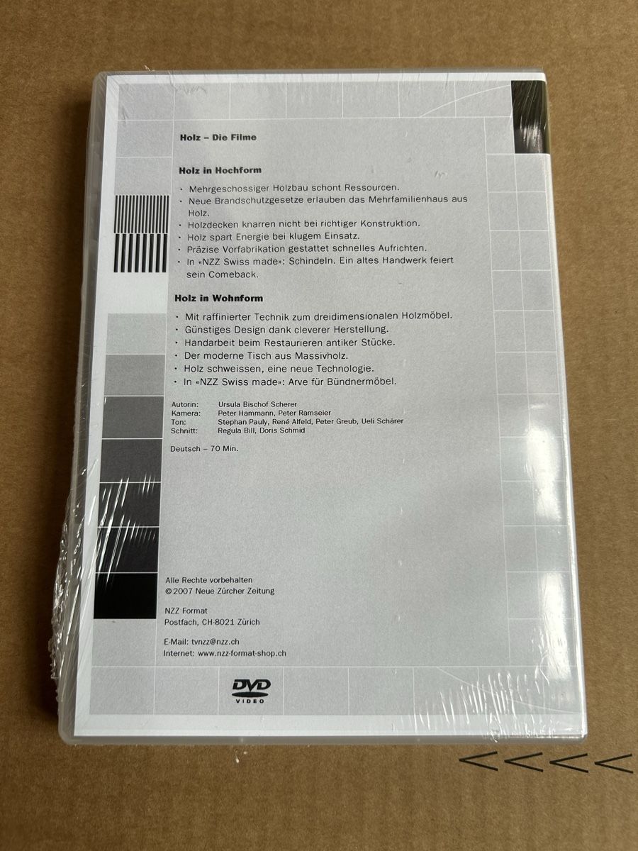 NZZ Format: Holz - Die Filme (DVD) - Neu & Originalverpackt (Neu und originalverpackt) in ...