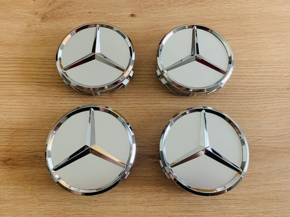 4x MERCEDES-BENZ Nabendeckel Titansilber NEU (Neu und originalverpackt ...