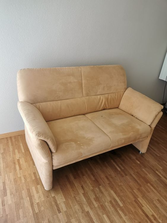 Sofa Wildleder Rauleder Beige 140x85x75cm 1 Jahr alt (Gebraucht) in ...