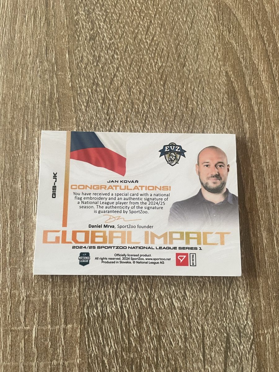EV Zug Jan Kovar Global Impact Patch 28/30! 🔥🔥 (Neu (gemäss ...