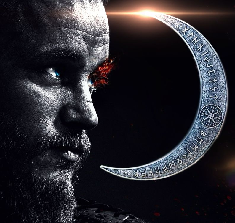 Barrette Cheveux Lune Croissant Runes (Neu (gemäss Beschreibung)) in ...