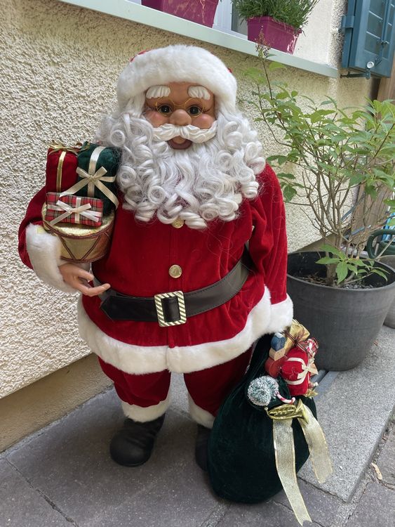 Grosser Samichlaus mit Sack, Deko für Weihnachten, 92cm (Gebraucht) in ...