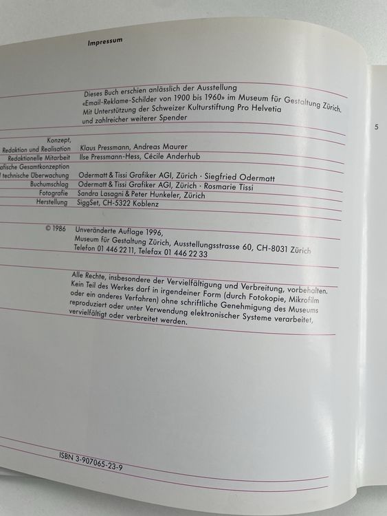 Email-Reklame-Schilder Buch, 1900-1960, Top Zustand! (52) (Gebraucht) in HÄGENDORF für CHF 10 ...