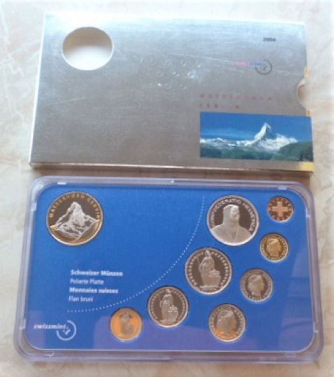 Kursmünzensatz 2004 mit Matterhorn PP (Neu (gemäss Beschreibung)) in Cagiallo für CHF 55.1 – mit ...