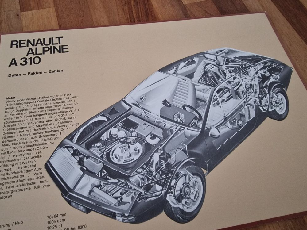 Alpine A310 1600 Vergaser Prospekt Blatt brochure catalogue (D'occasion ...