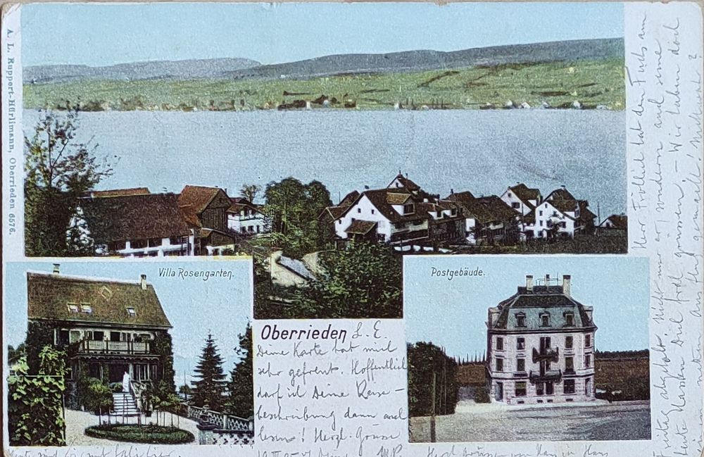 Alte Ansichtskarte Oberrieden ZH, 1905 (Gebraucht) in Siebnen für CHF 22 – mit Lieferung auf ...