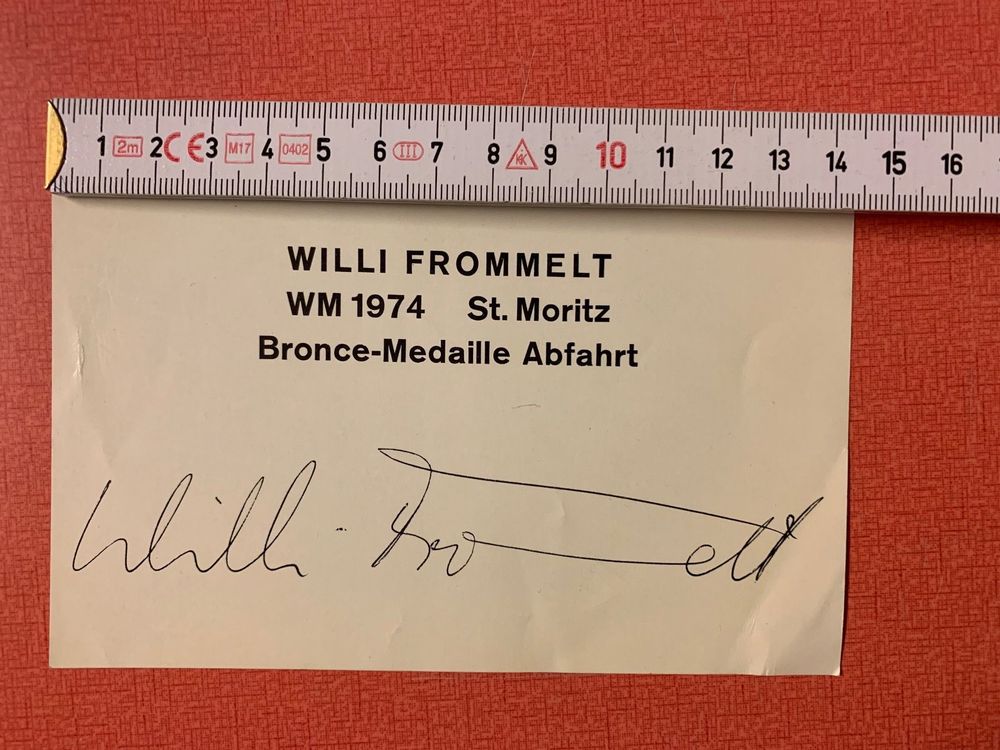 Willi Fommelt WM 1974 St. Moritz, Autogramm,Foto Signiert. (Gebraucht ...