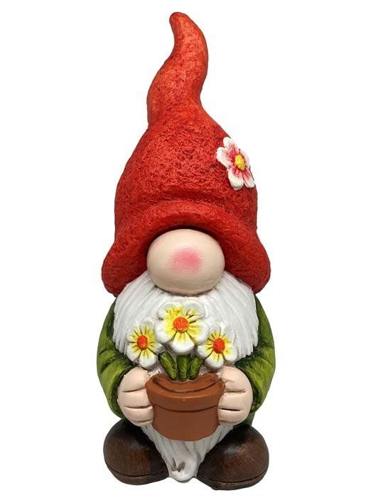 Gartenwichtel stehend mit Blumentopf und rotem Hut 28cm (Neu und originalverpackt) in Oensingen ...