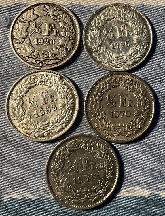 5 Stk 50.-Rp. Stücke | Kaufen auf Ricardo