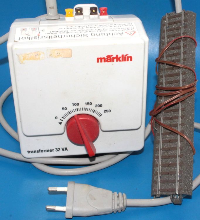MÄRKLIN H0 M-Gleis Gerade mit Kabel + Transformer 32 VA | Kaufen auf ...