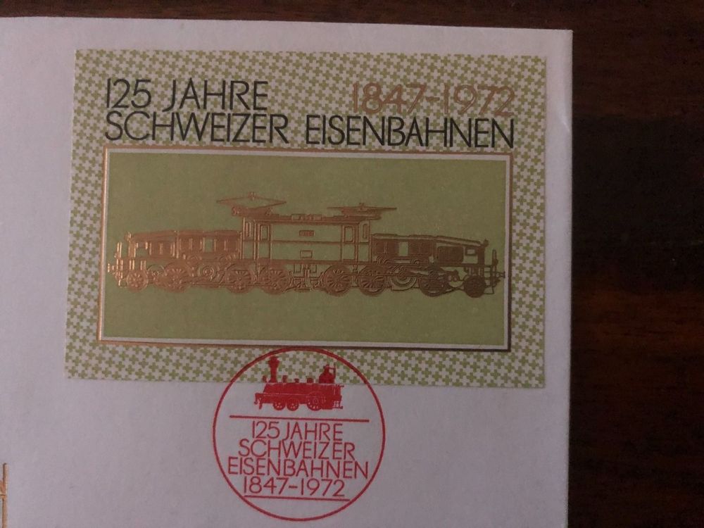 125 Jahre Schweizer Eisenbahnen, Baden 1 9.3.72 (Neu (gemäss Beschreibung)) in Landquart für CHF ...