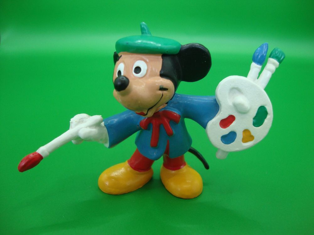 (KOPIE) MICKEY MOUSE ALS MALER 5 CM 1991 BULLYLAND DISNEY | Kaufen auf Ricardo