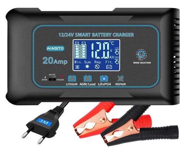 Haisito 12/24V 20A Intellig Ladegerät für alle Batterietypen | Kaufen auf Ricardo