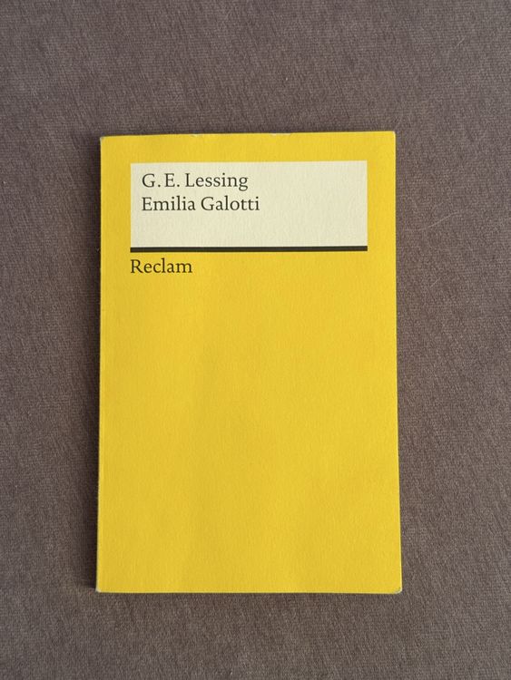 Emilia Galotti von G. E. Lessing - Gotthold Ephraim Lessing | Kaufen ...