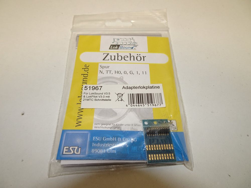 ESU Adapterlokplatine Digital 51967 | Kaufen auf Ricardo