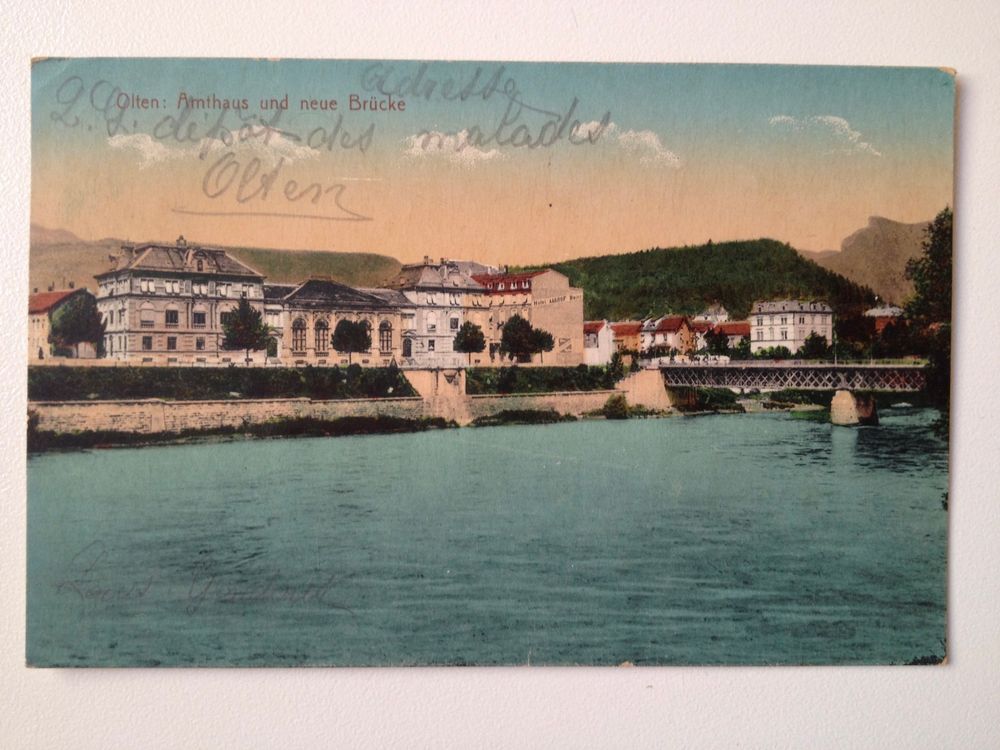 AK / ancienne carte postale - Olten Amthaus und neue Brücke | Kaufen auf Ricardo