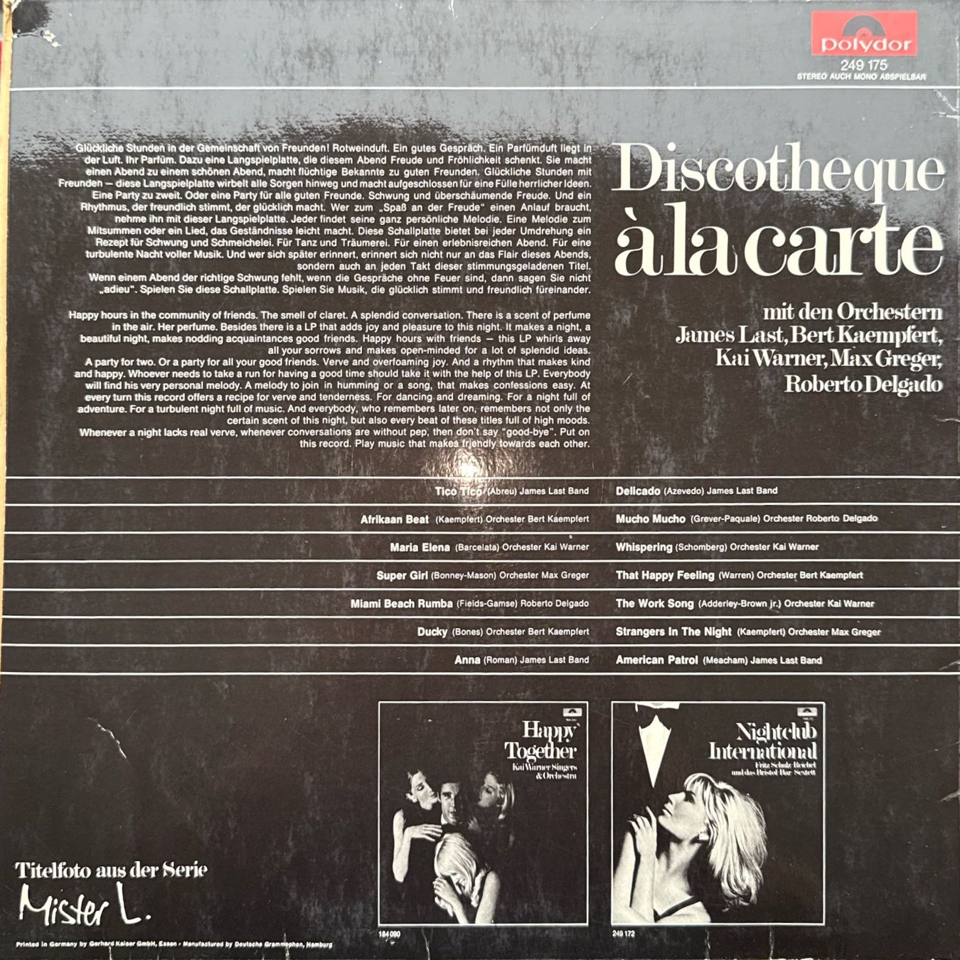 Schallplatte Discotheque a la Carte - Top Zustand! Vinyl (Gebraucht) in ...