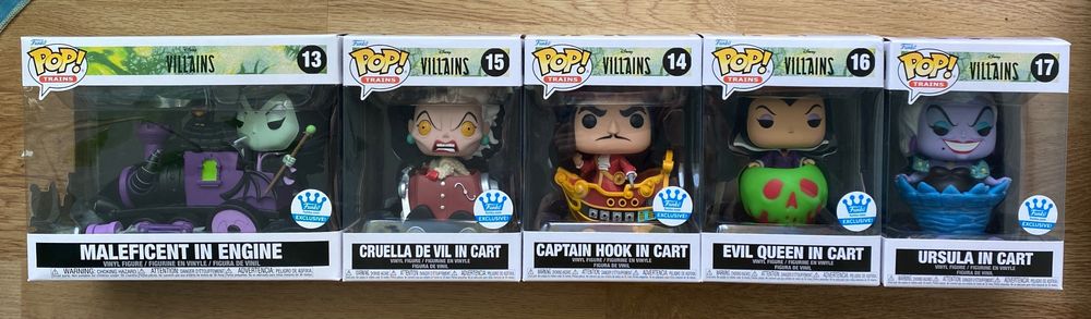 Funko Pop! Disney Villains Train Maleficent Hook Cruella (Neu und ...