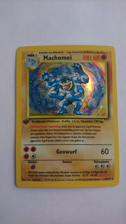 Machomei Holo 1. Edition 1999 Pokemon (Gebraucht) in Zürich für CHF 11 – mit Lieferung auf ...