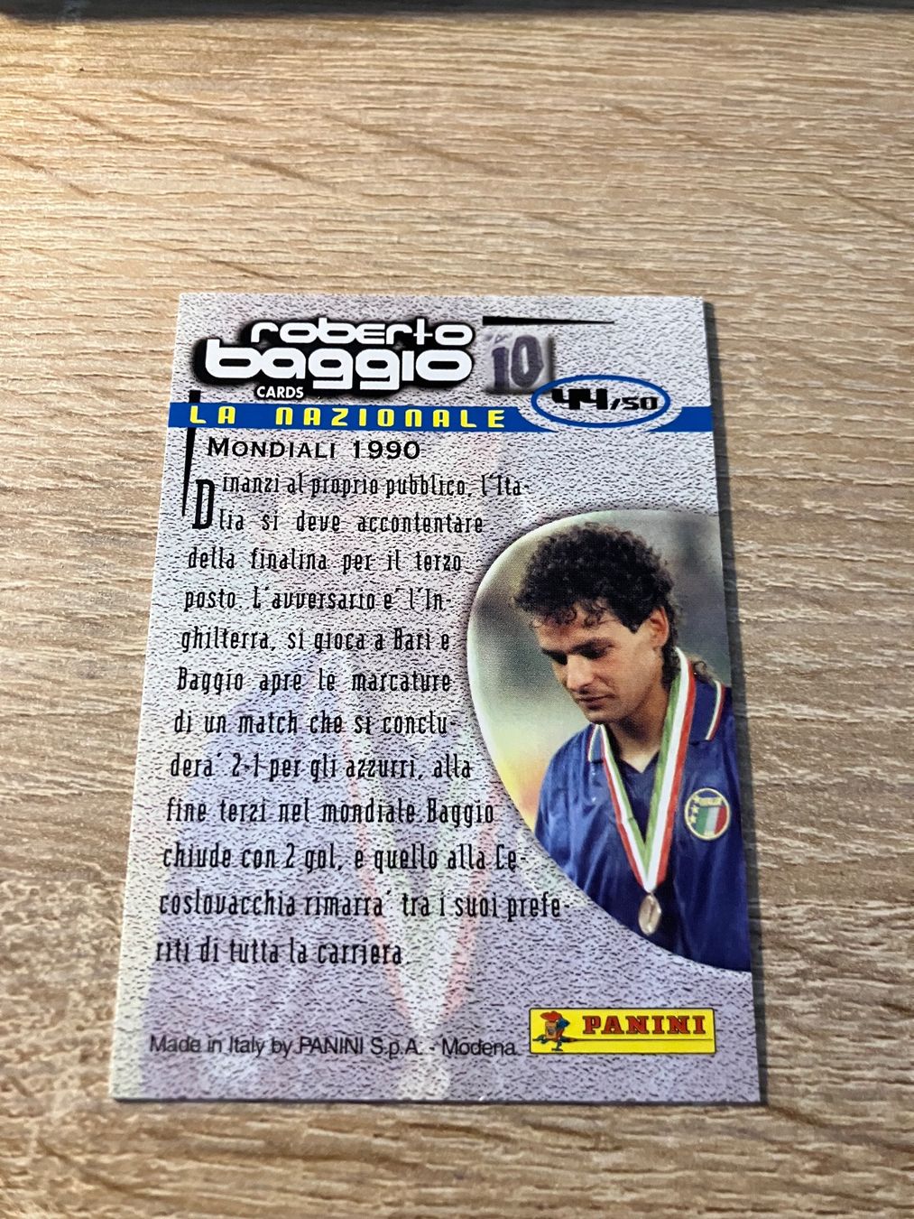 Panini Card Roberto Baggio 1999 Limited Edition WM 1990 44 (Neu (gemäss ...