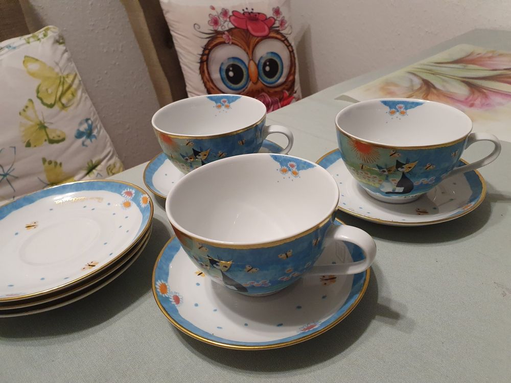 Rosina Wachtmeister "Zwei Freunde" 3 Jumbotassen Sets (Neu (gemäss Beschreibung)) in Klingnau ...
