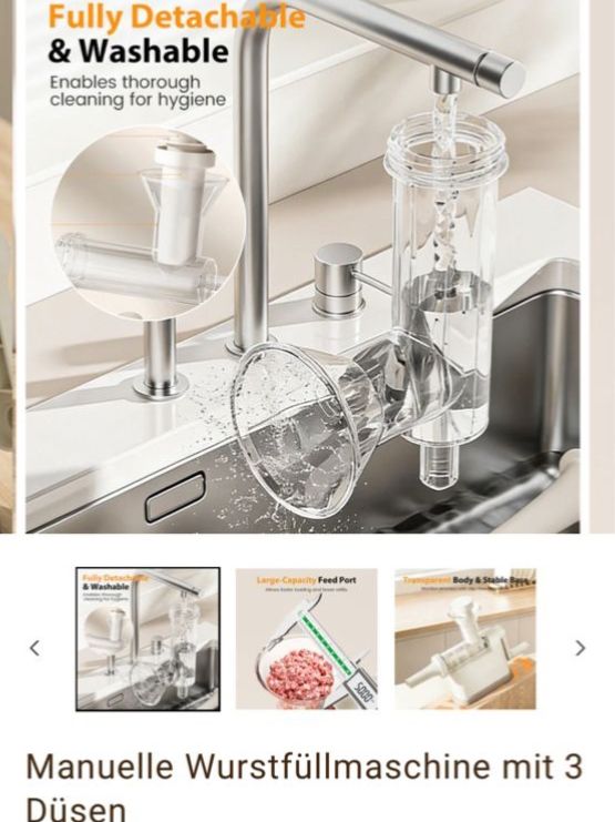 Manuelle Wurstfüllmaschine mit 3 Düsen (Neuf avec emballage d'origine ...