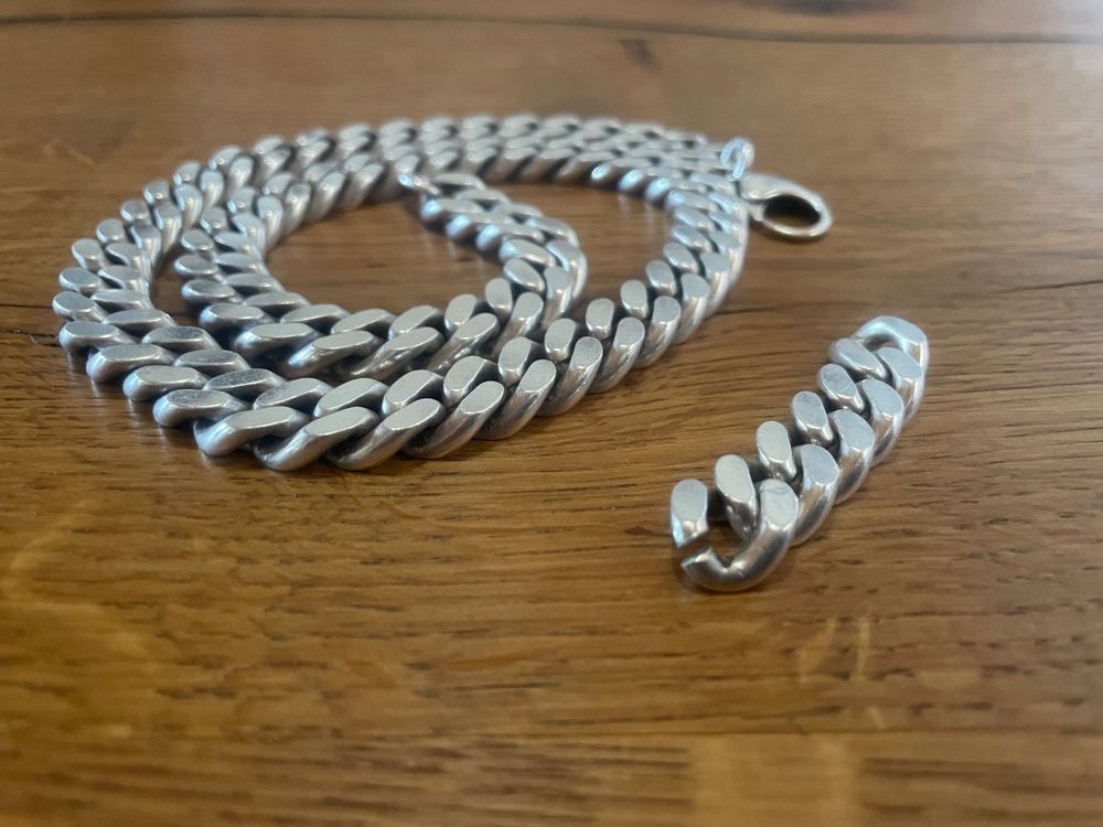 massive Panzerkette 925 Silber 216g | Kaufen auf Ricardo