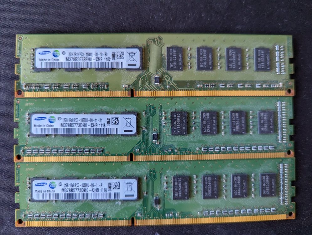 3x 2GB 2Rx8 PC3-10600U | Kaufen auf Ricardo