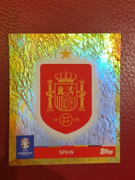 Topps Euro 2024 Sticker Wappen ESP 1 SPAIN GOLD | Kaufen auf Ricardo
