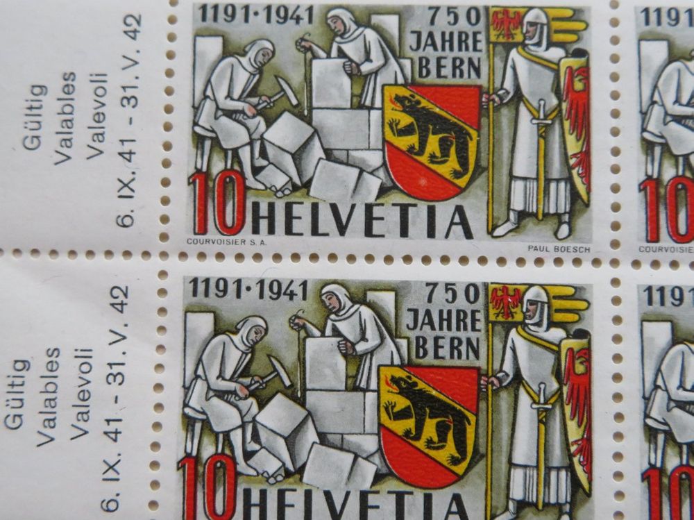 Bogen 750 Jahre Bern inkl. Spinne/kleinere Abarten, ** | Kaufen auf Ricardo