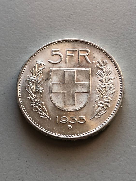 5 FR. 1933 vorz. (Gebraucht) in Schötz für CHF 19 – mit Lieferung auf Ricardo kaufen