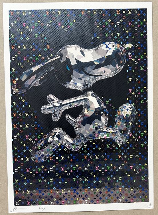 Death: Diamond Vuitton Snoopy, POP Art, signiert 74/100 (Neu (gemäss ...