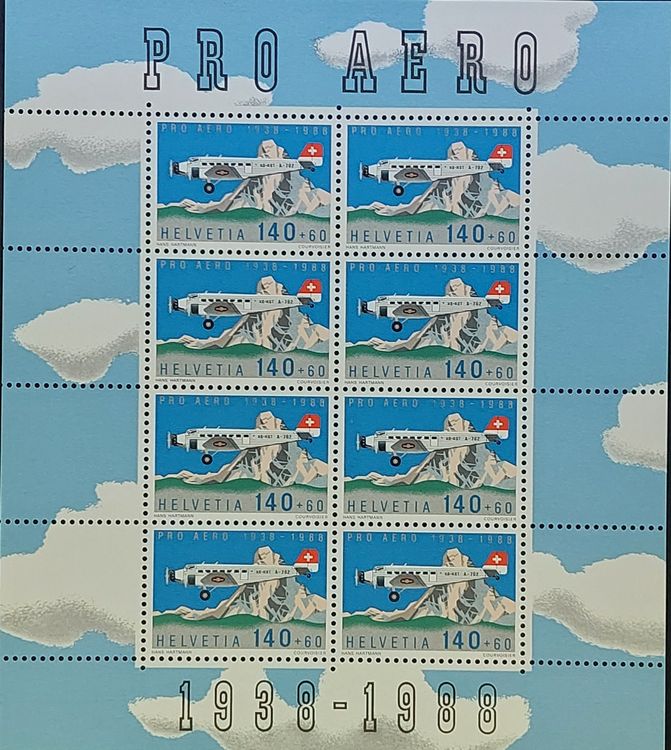 1988 Pro Aero Kleinbogen F49** postfrisch Kat 33.- Flugpost | Kaufen auf Ricardo