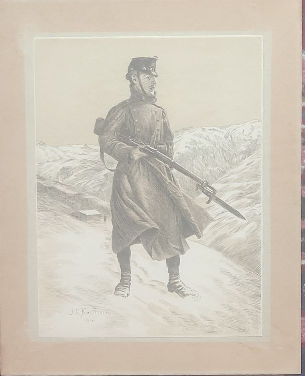Armee Suisse quadretto soldato Svizzero J.C.Kaufmann 1914 (Gebraucht ...