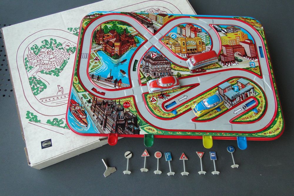 Blechauto Verkehrs-Spiel 50er Jahre OVP (Kopie Technofix) (Gebraucht) in Hilterfingen für CHF 18 ...