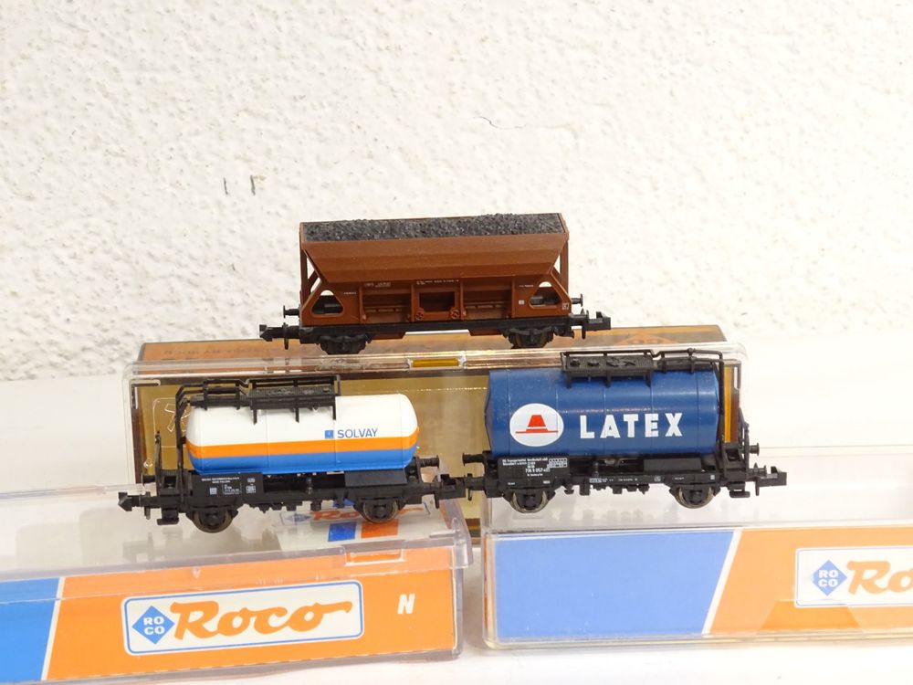 Roco 02318C + 25195 + 25251 Güterwagen, Spur N, OVP (19) (Gebraucht) in ...